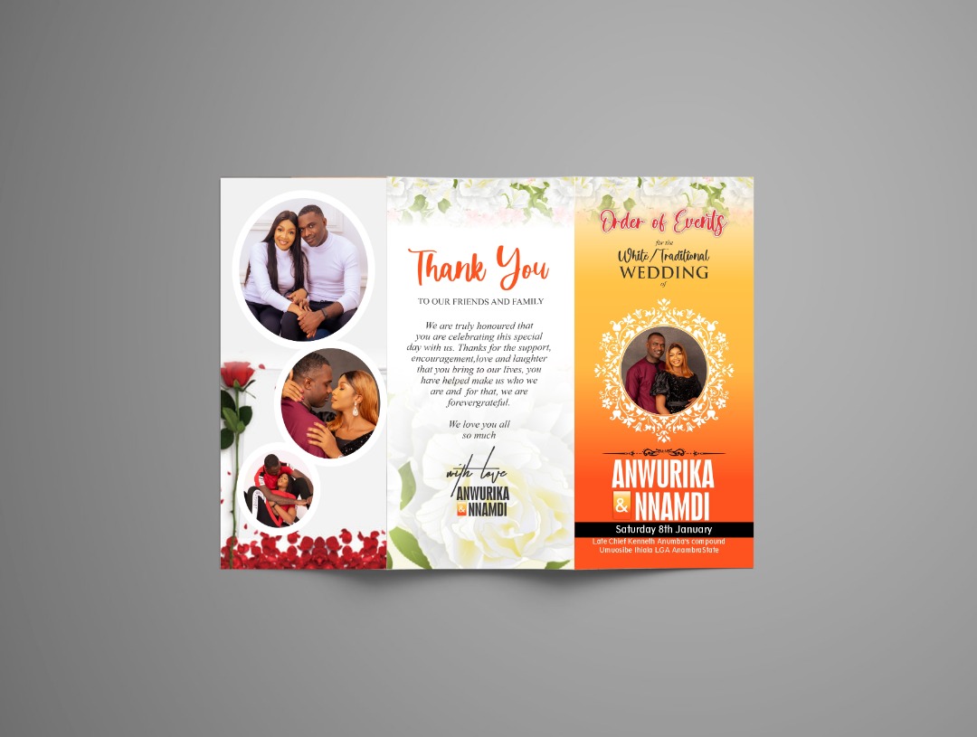 Trifold wedding program 60 photos - Astyledwedding.com