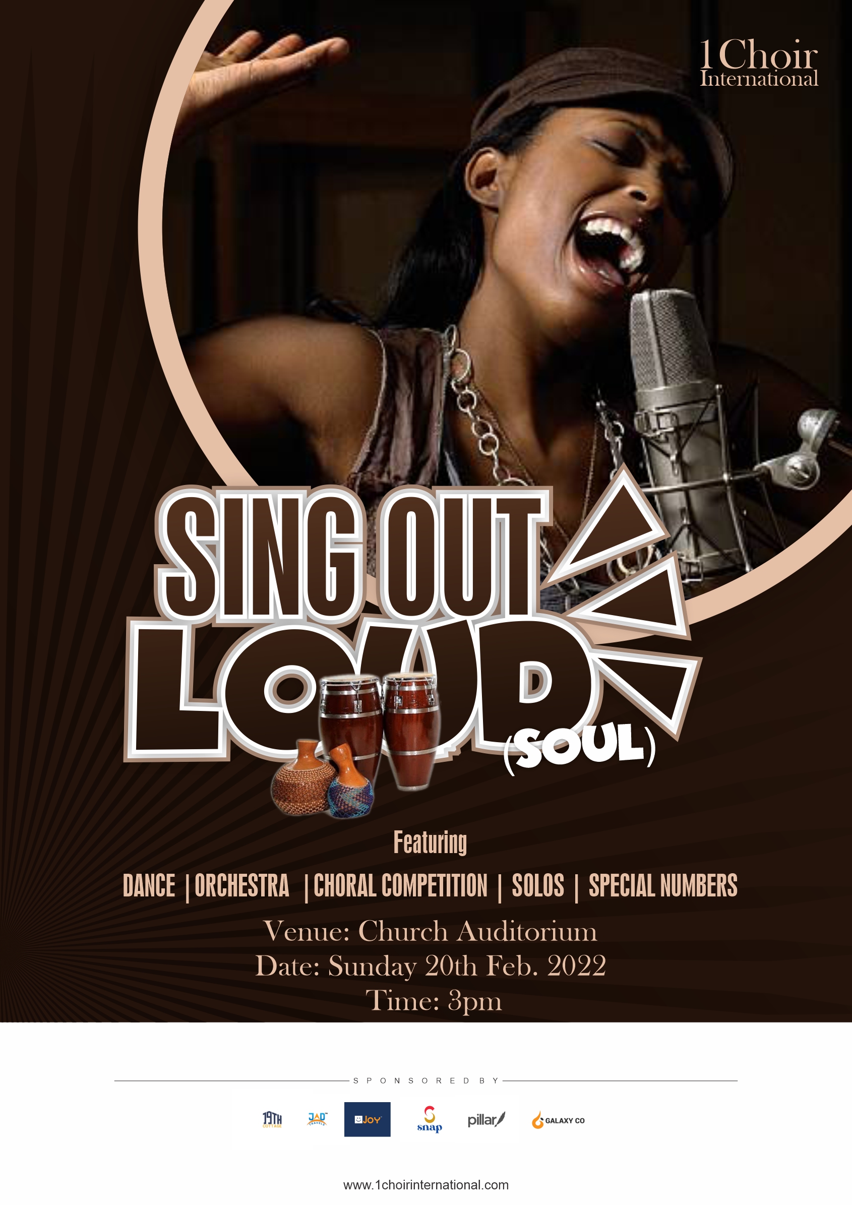 SOUL (SING OUT LOUD) - A poster for a music event