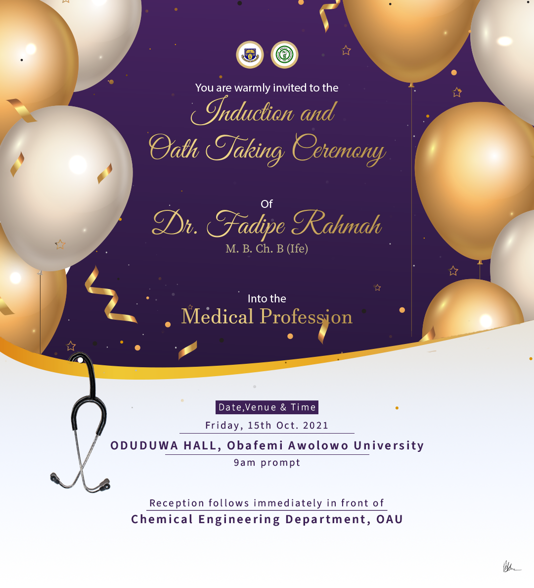 Induction Ceremony Invitation Template Induction Ceremony PSD, High