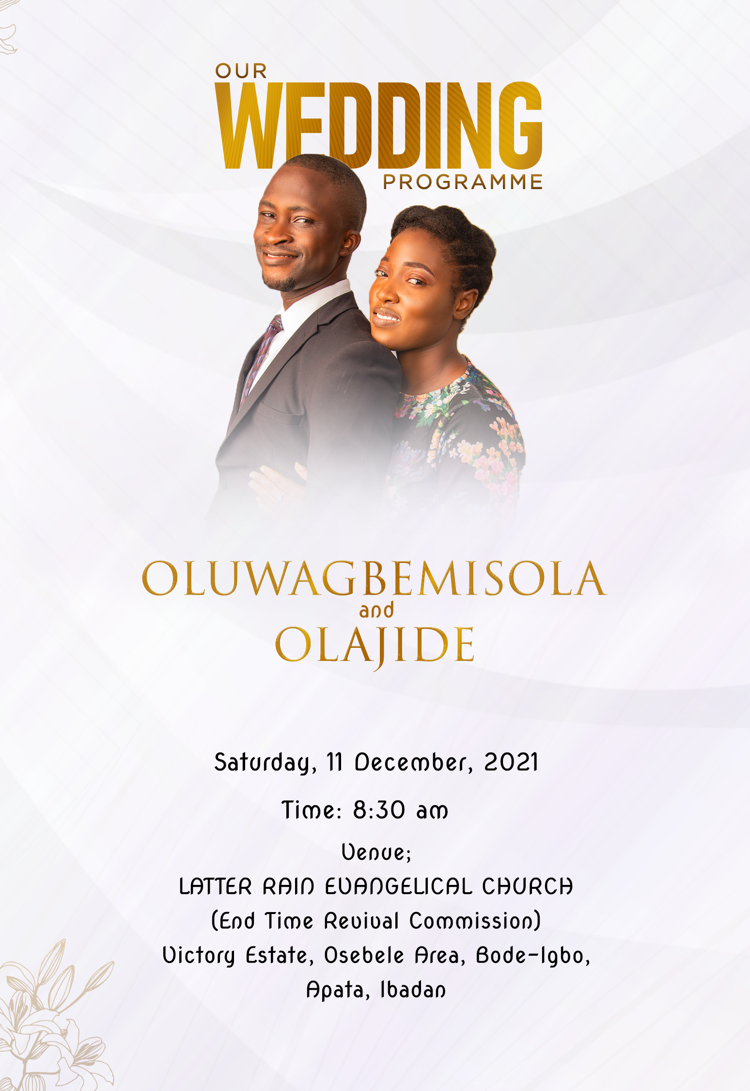 Wedding program cover ideas | Honestweddingadvice.com