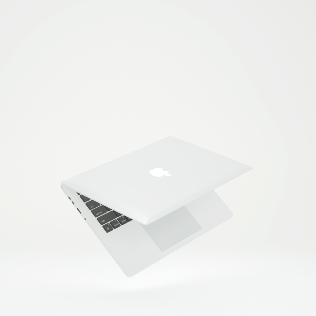 The unveiling: An apple laptop product render